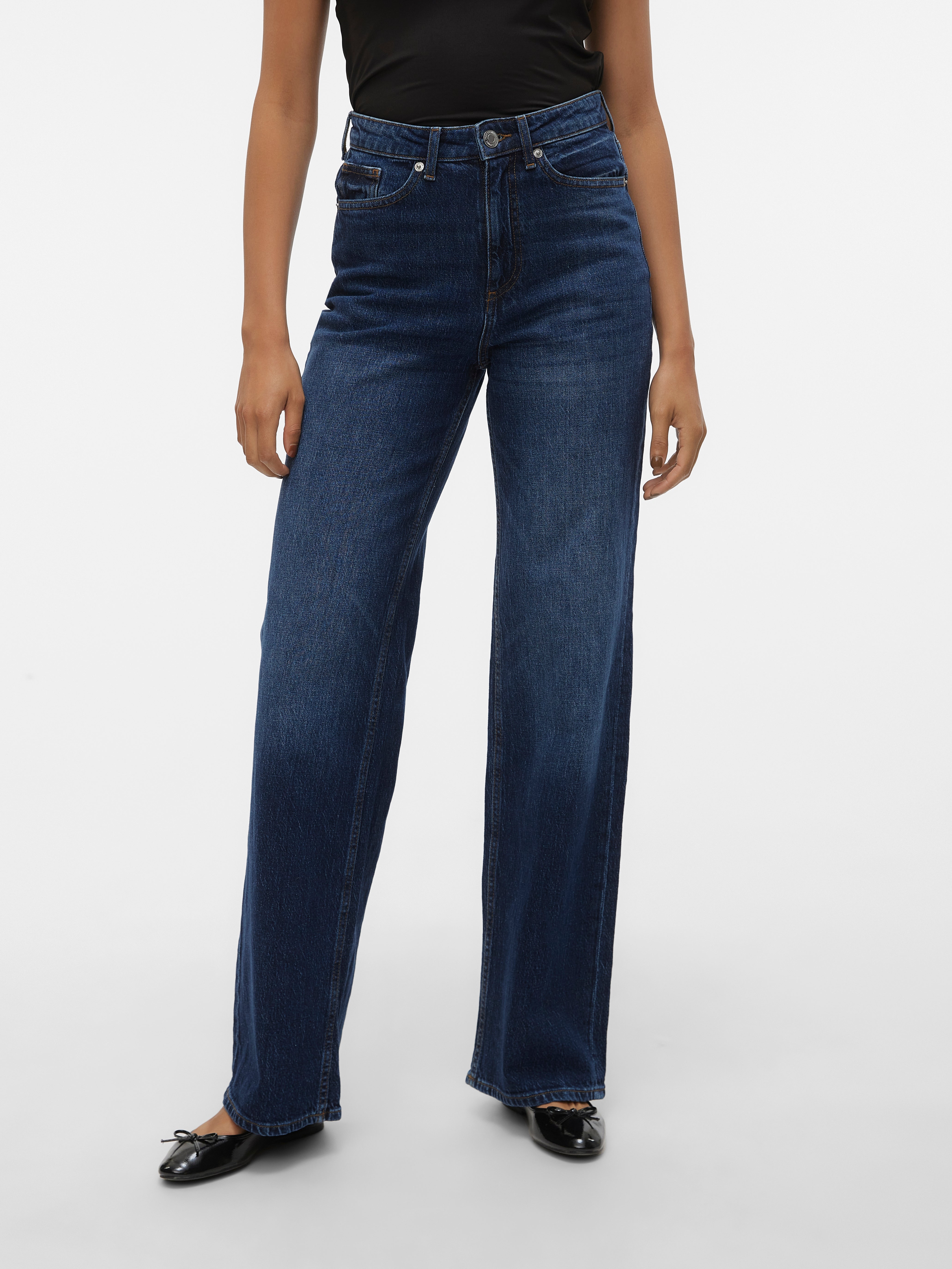 VMTESSA Vid passform Jeans | Mörkblå | Vero Moda®
