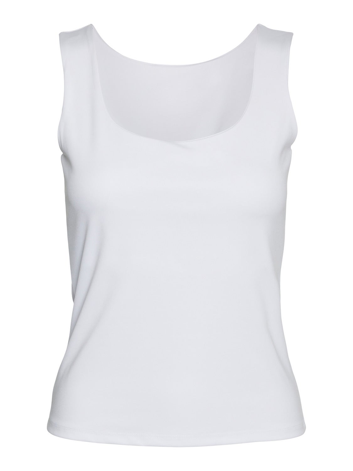 Regular Fit Square neck Curve Top | White | Vero Moda®