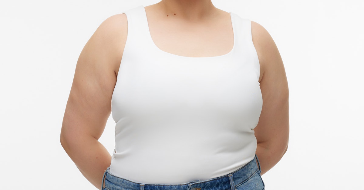 Regular Fit Square neck Curve Top | White | Vero Moda®