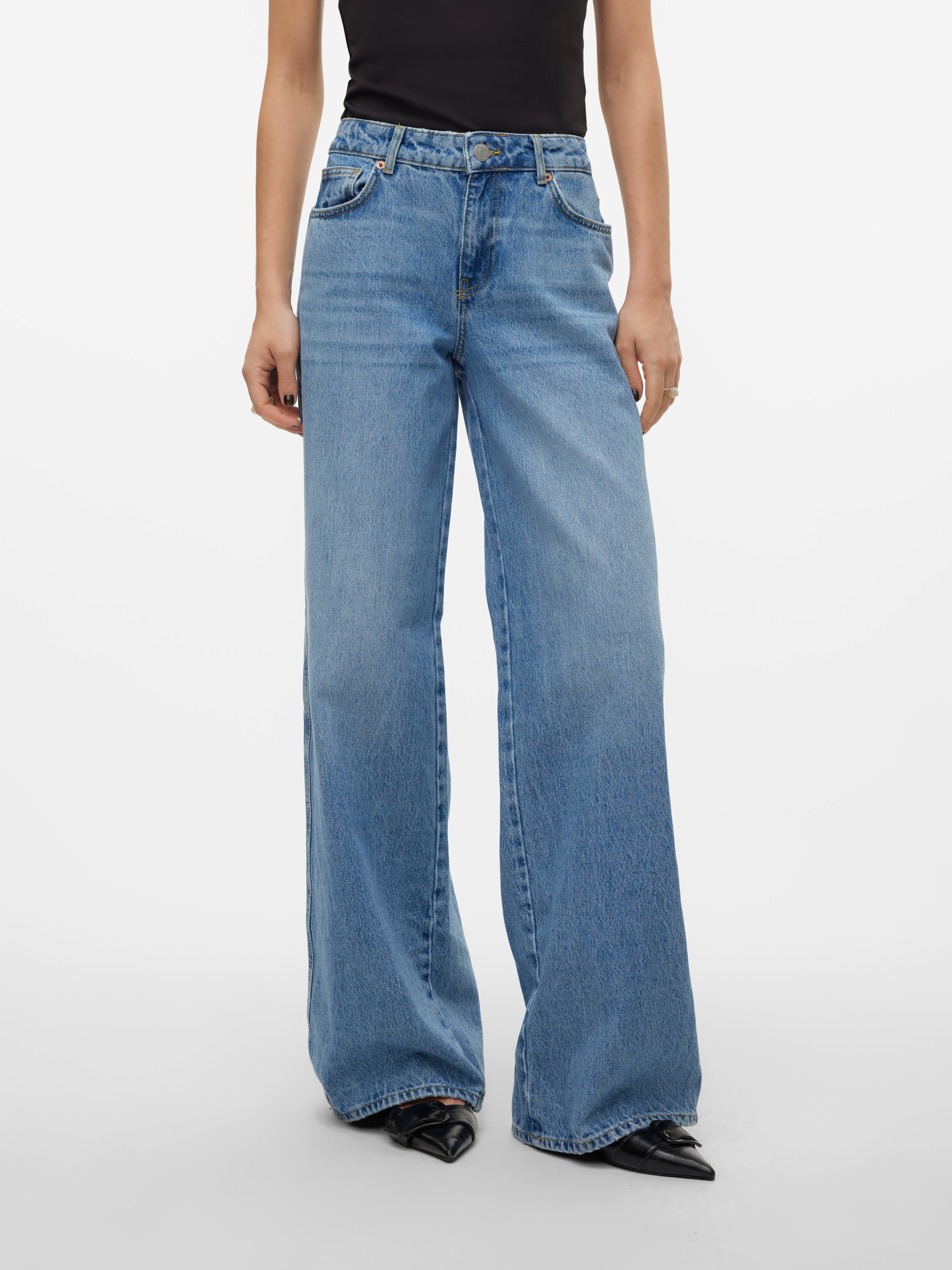 VMREMY Wide fit Jeans | Mellemblå | Vero Moda®