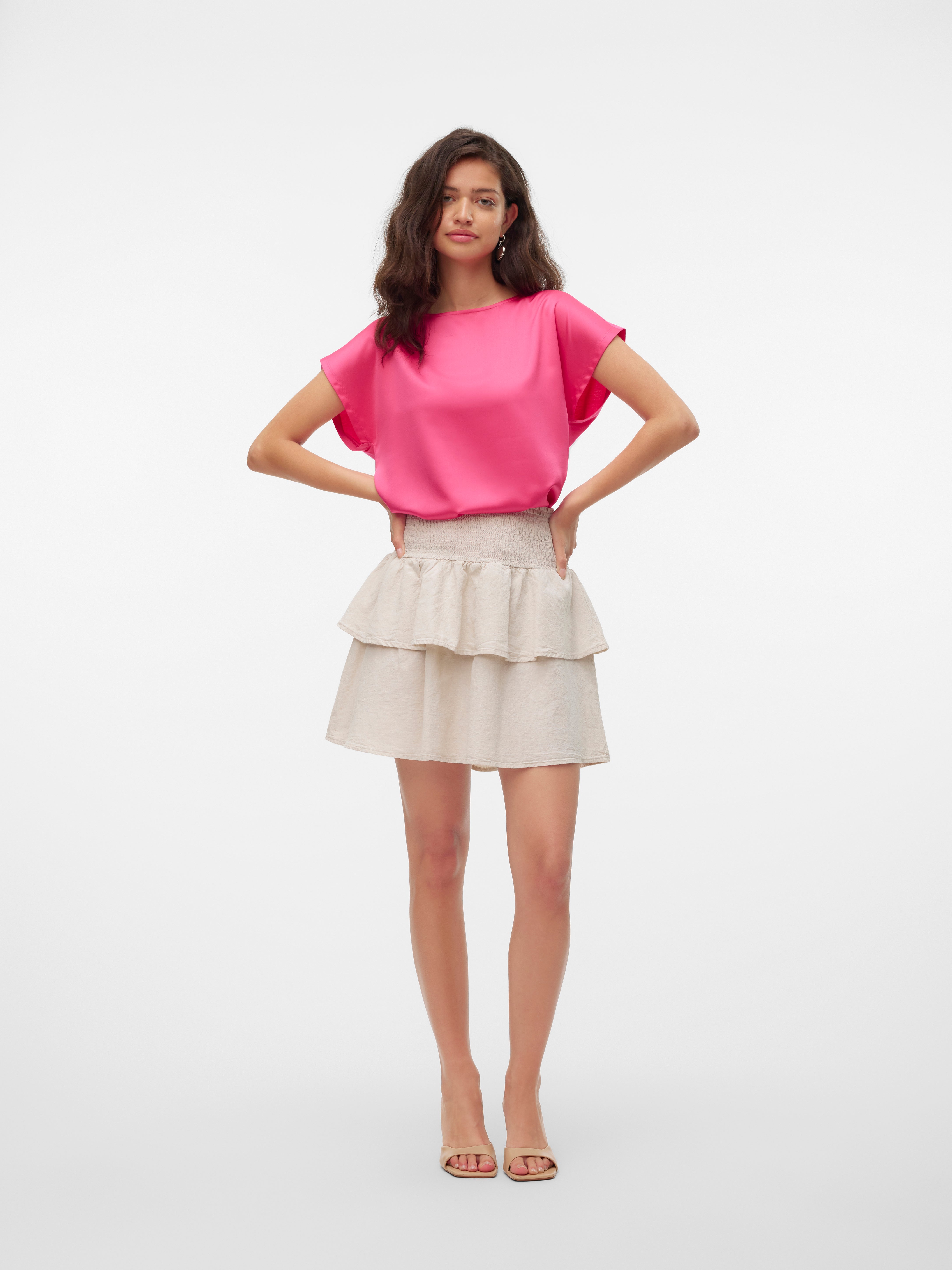 VMLUNA Kort kjol | Ljusgrått | Vero Moda®