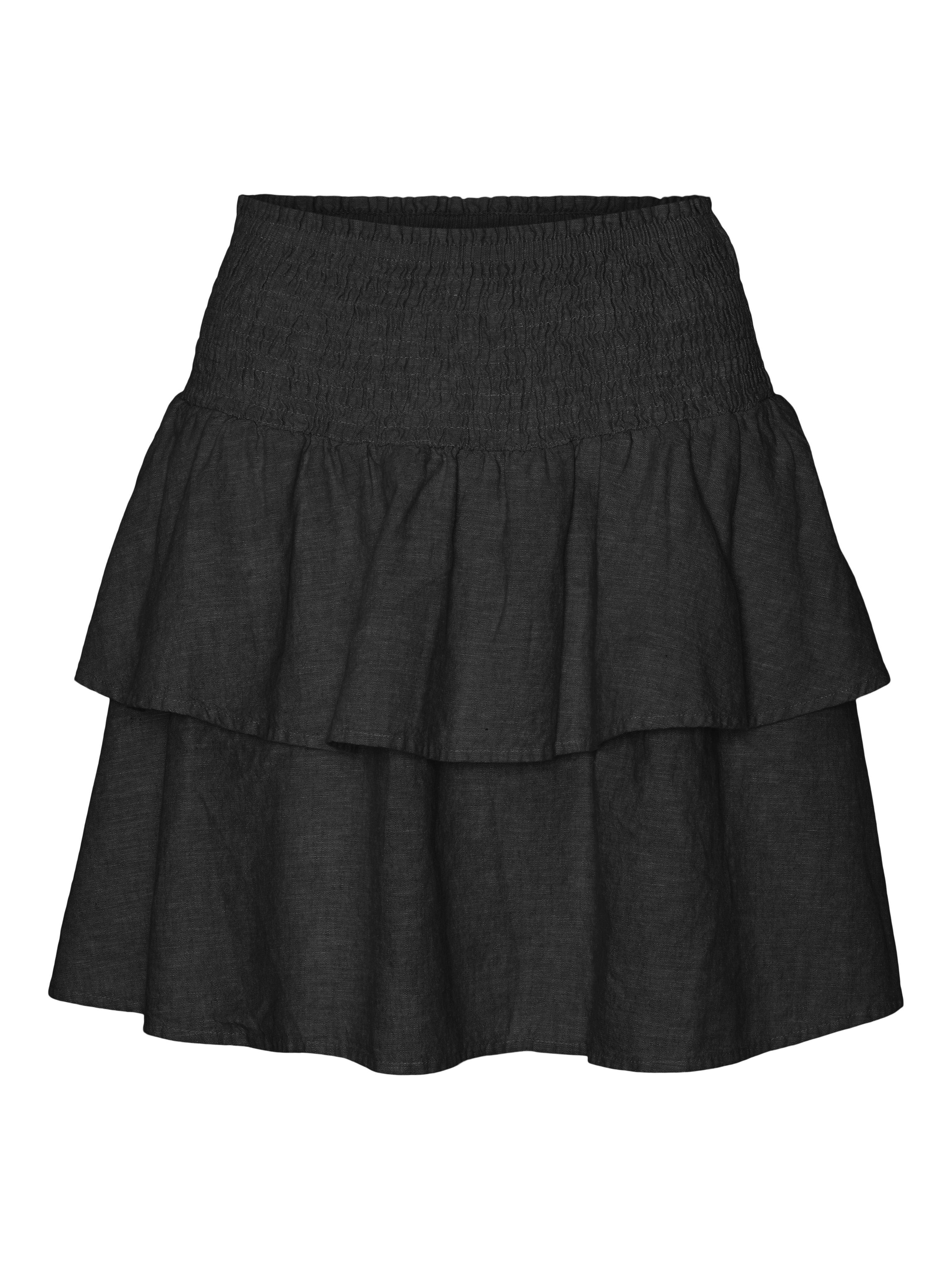 VMLUNA Hög midja Kort kjol | Svarta | Vero Moda®