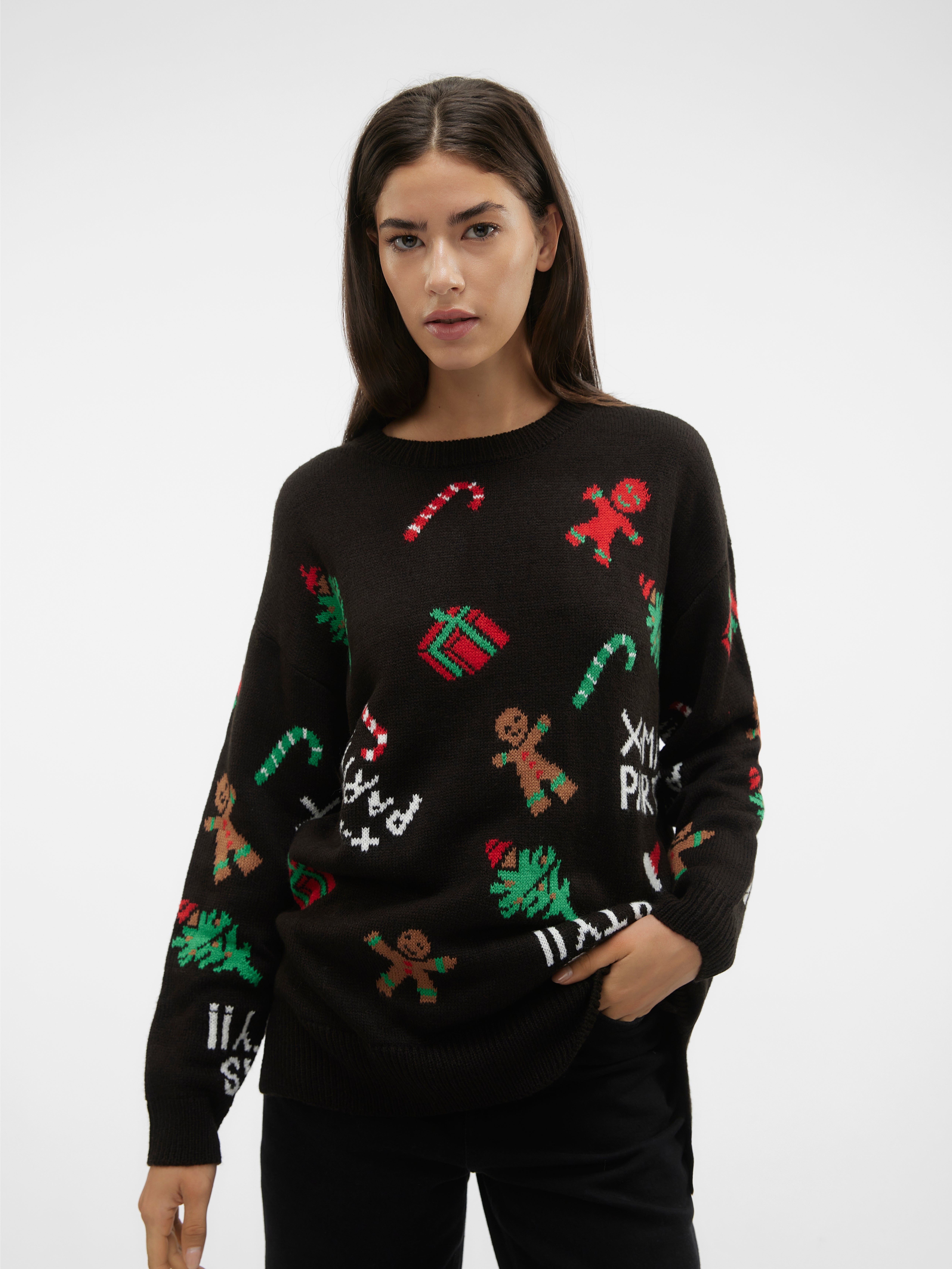 VMXMASPARTY Pullover | Black | Vero Moda®