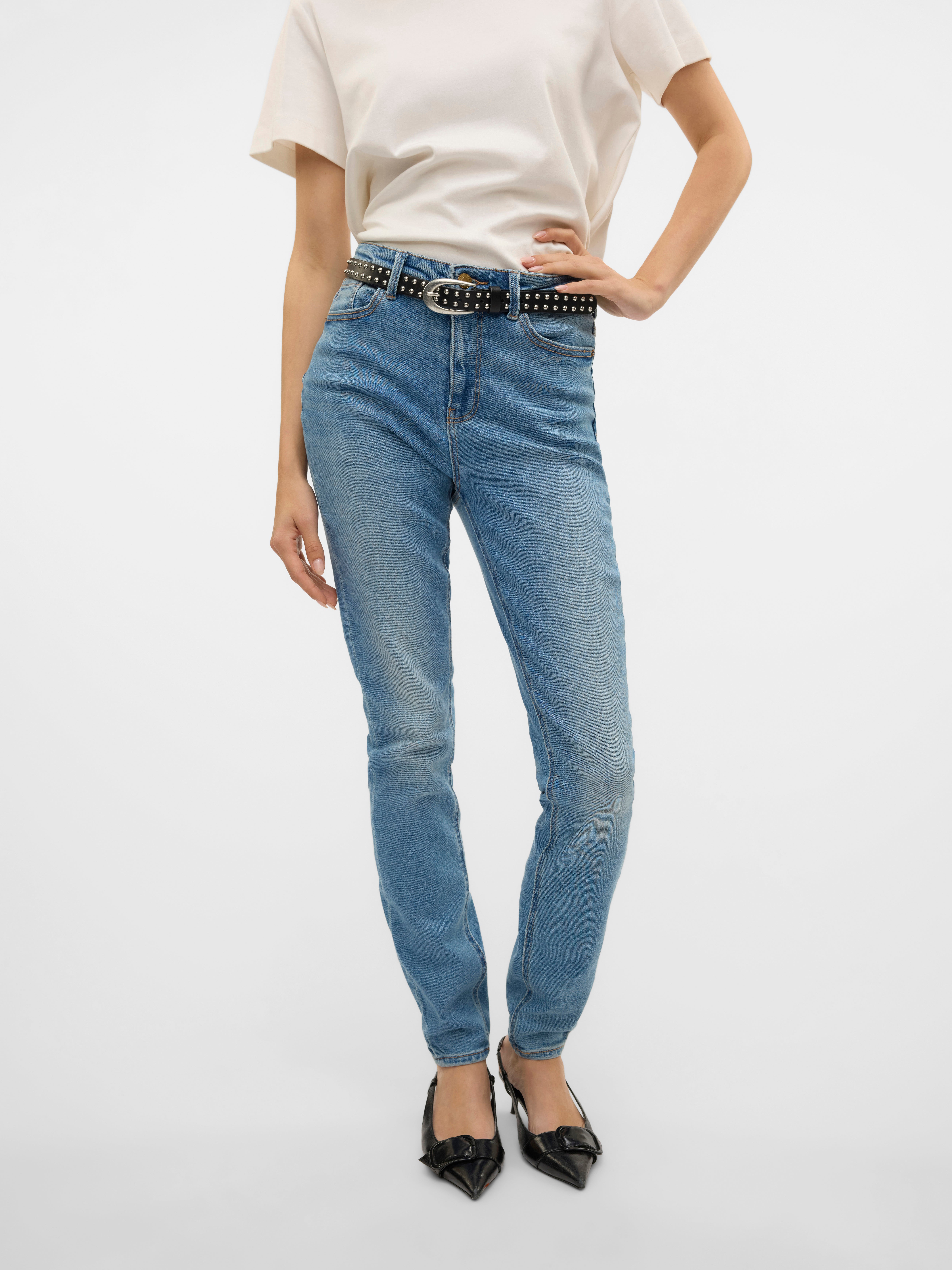 VMSOPHIA High rise Slim Fit Jeans | Medium Blue | Vero Moda®