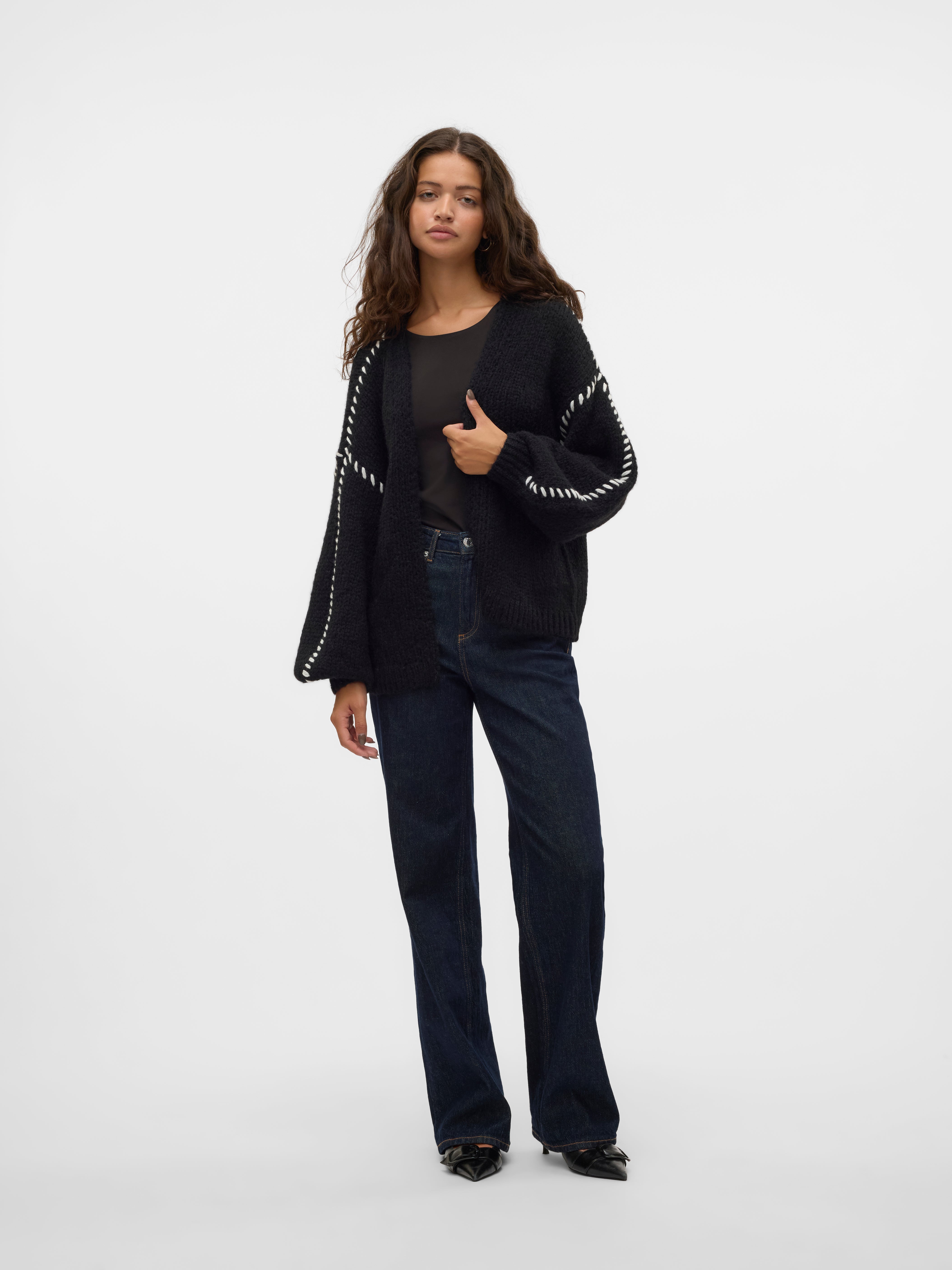 VMFENG Knit Cardigan | Black | Vero Moda®