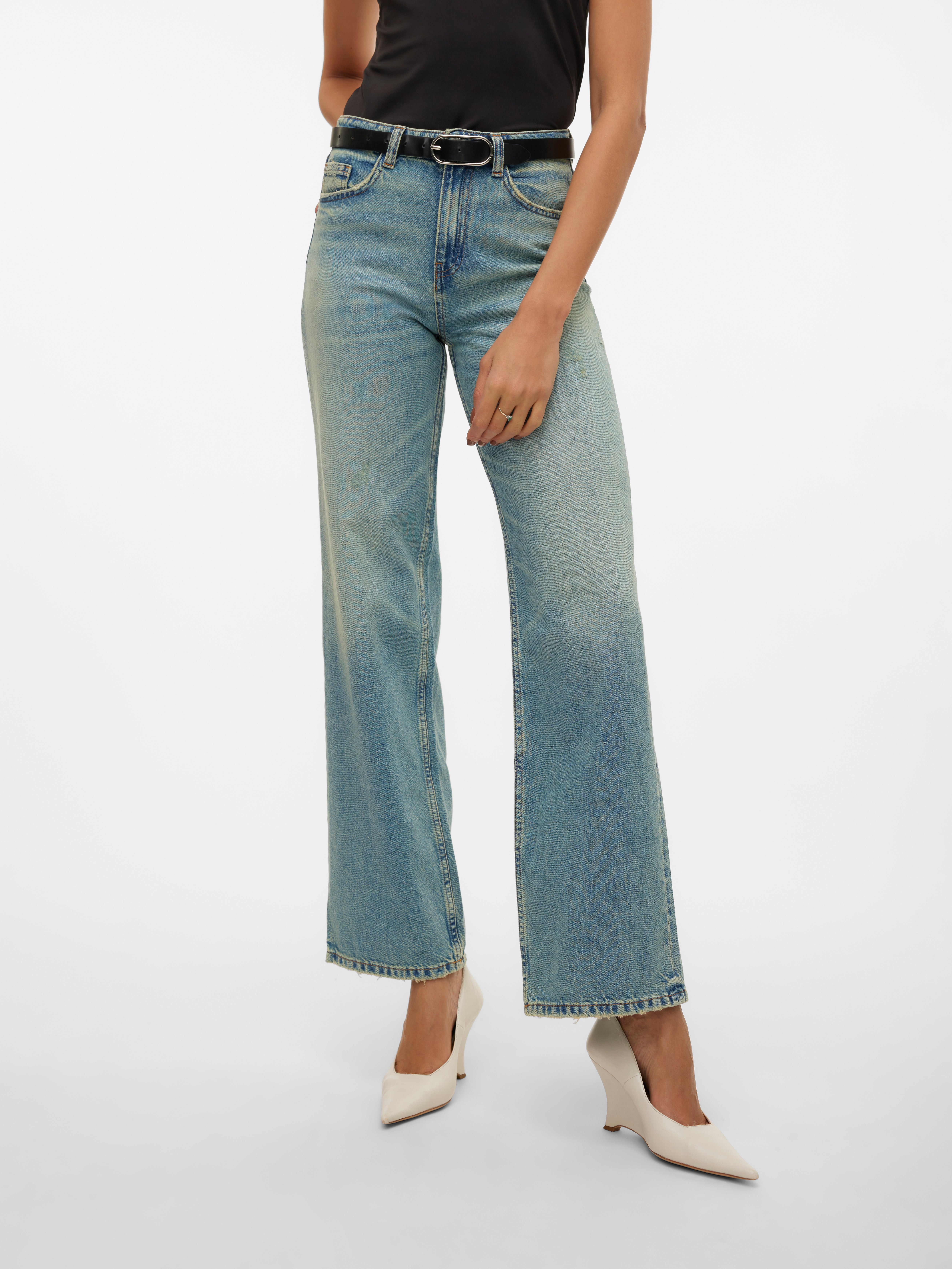 VMTESSA Vid passform Jeans | Mellanblå | Vero Moda®