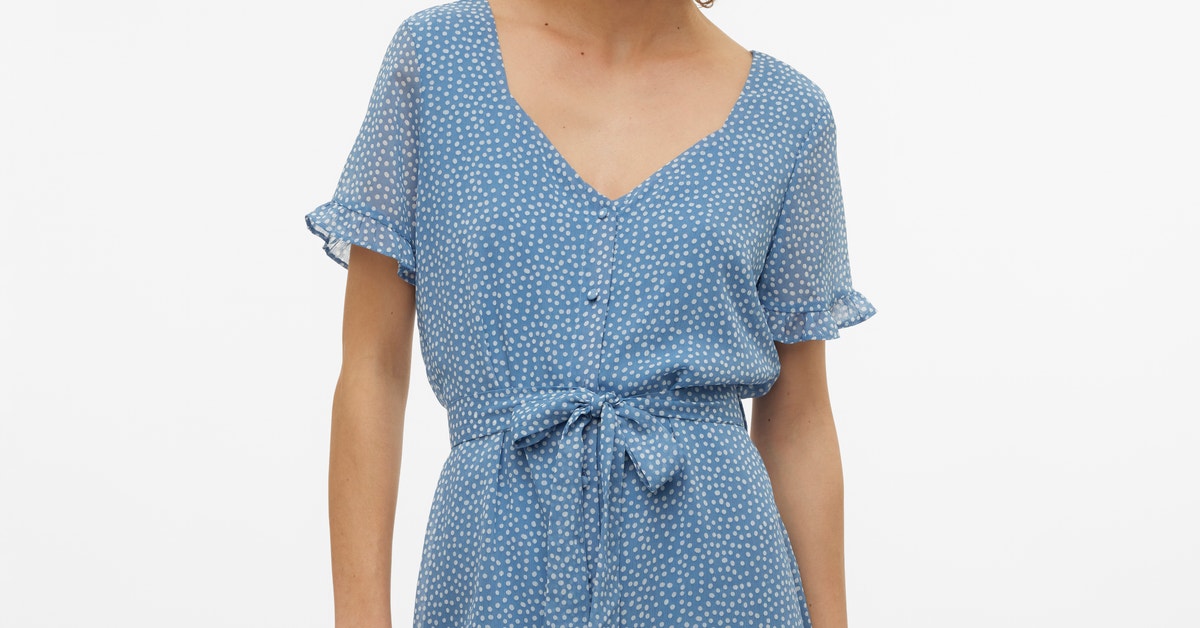 VMCARO Korte jurk | Donkerblauw | Vero Moda®