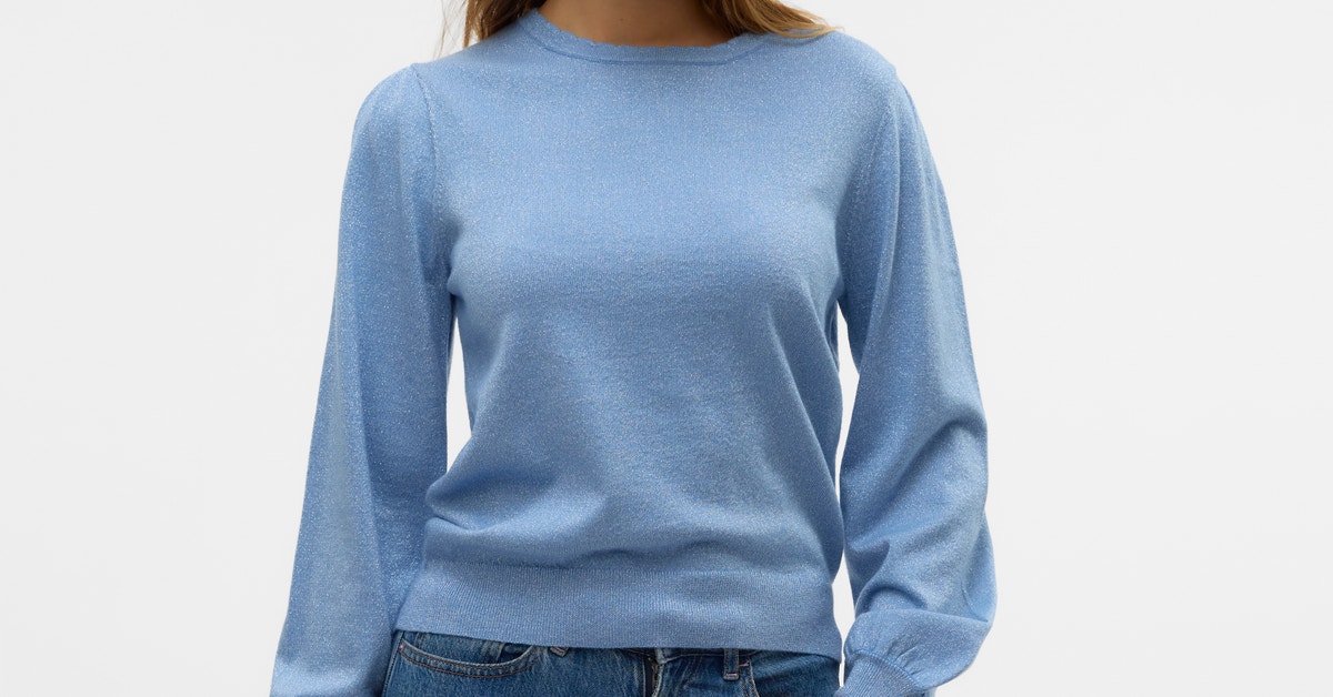 VMHAPPYSHINE Genser | Medium blå | Vero Moda®