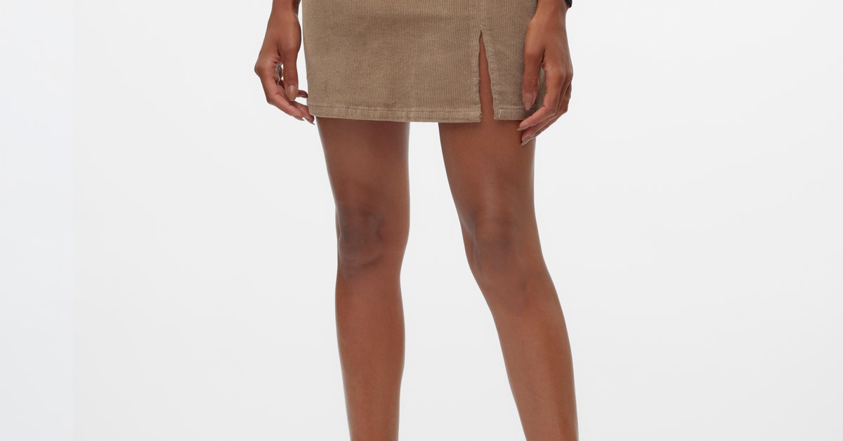 VMLULA Cintura alta Saia Curta | Light Brown | Vero Moda®