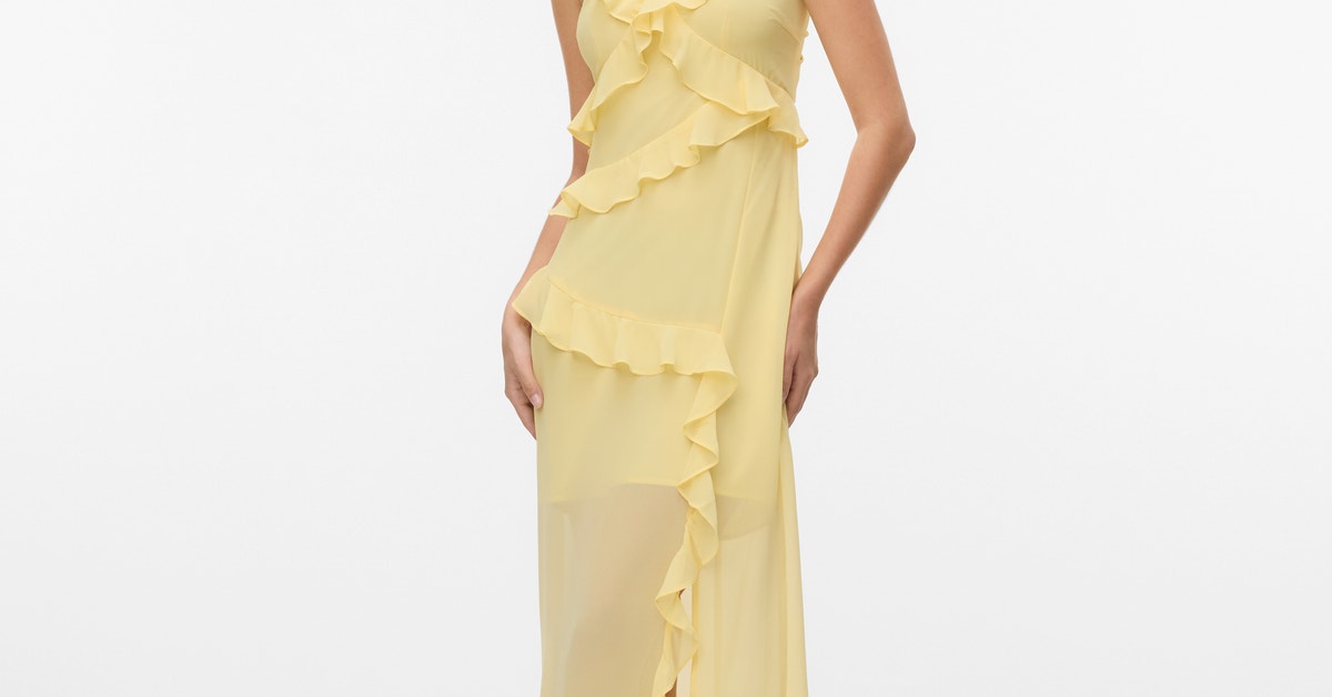 VMAMINA Lang kjole | Medium gul | Vero Moda®