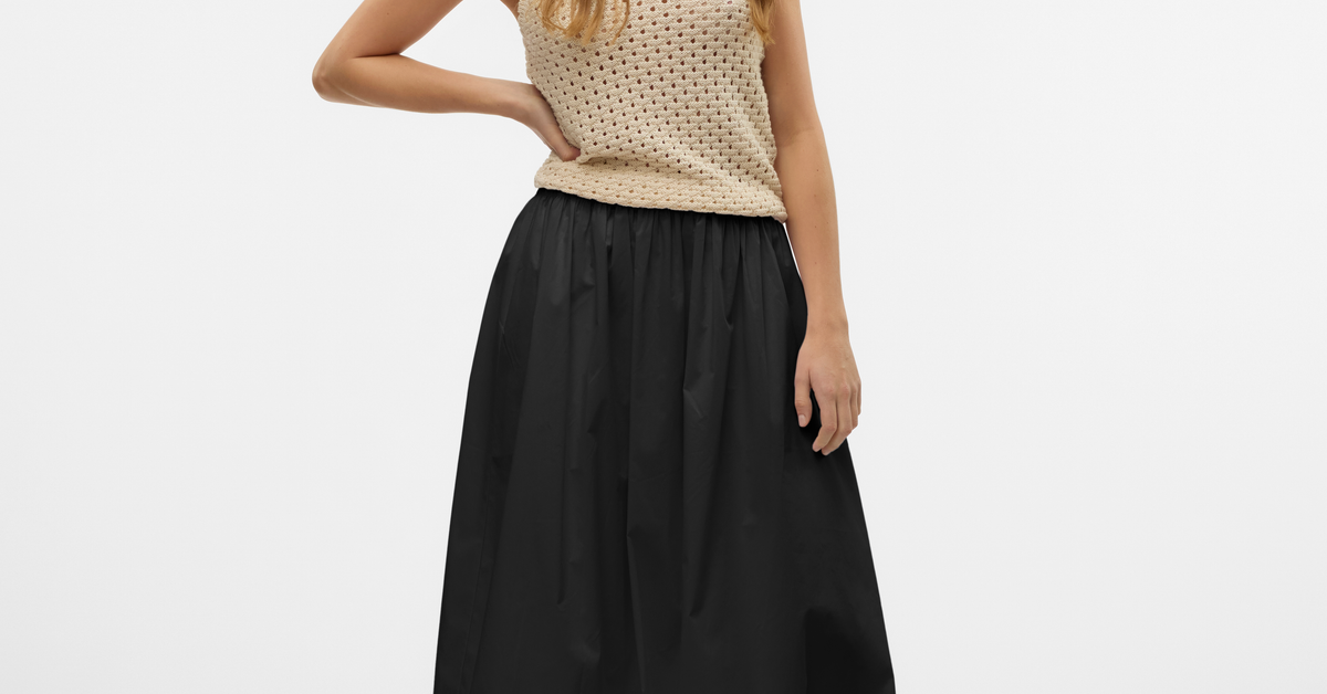 VMFRIBA Taille haute Jupe longue | Noir | Vero Moda®