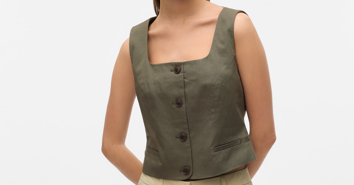 VMCHIRA Chalecos de vestir | Verde intermedio | Vero Moda®