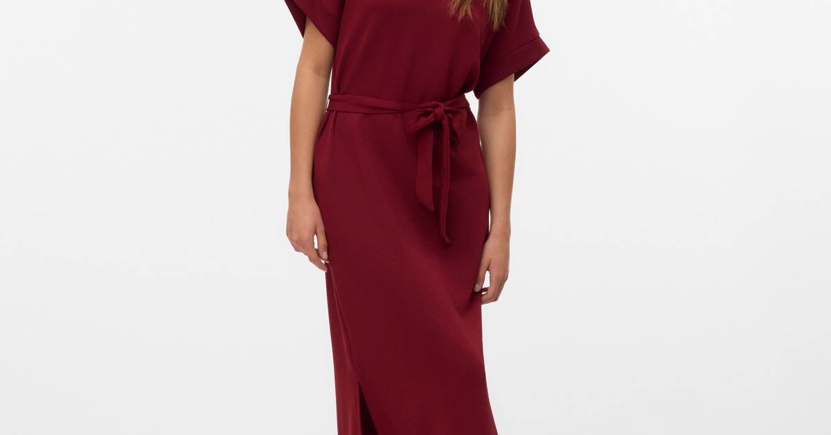 VMHALI Robe longue | Rouge foncé | Vero Moda®