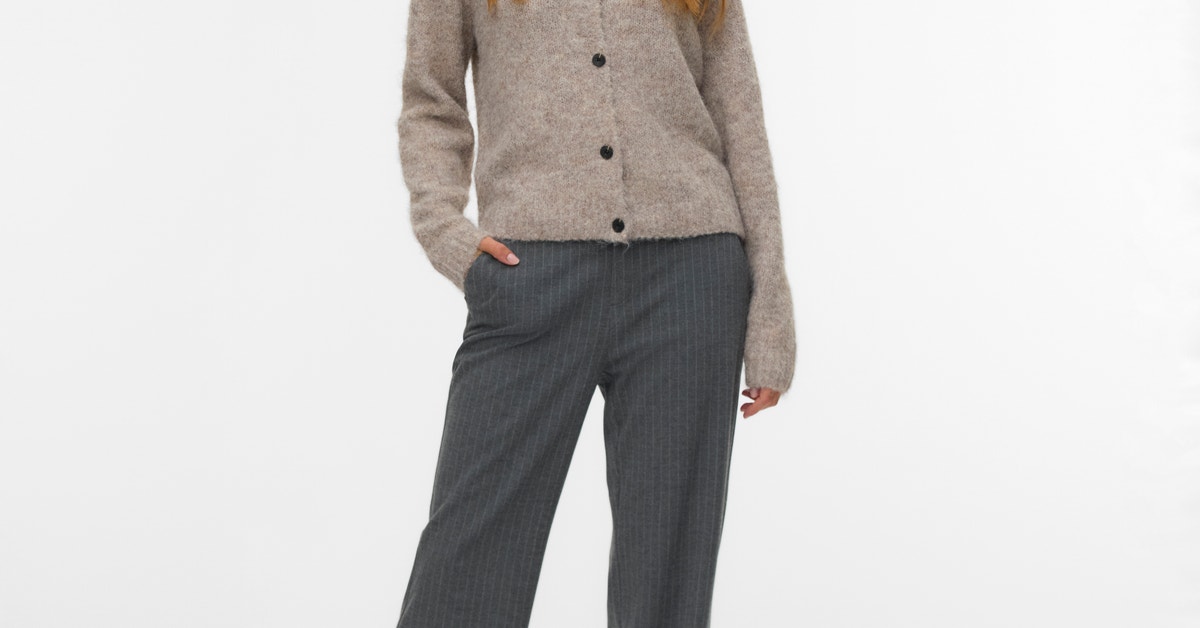 VMMAYA Taille moyenne Pantalons | Gris moyen | Vero Moda®