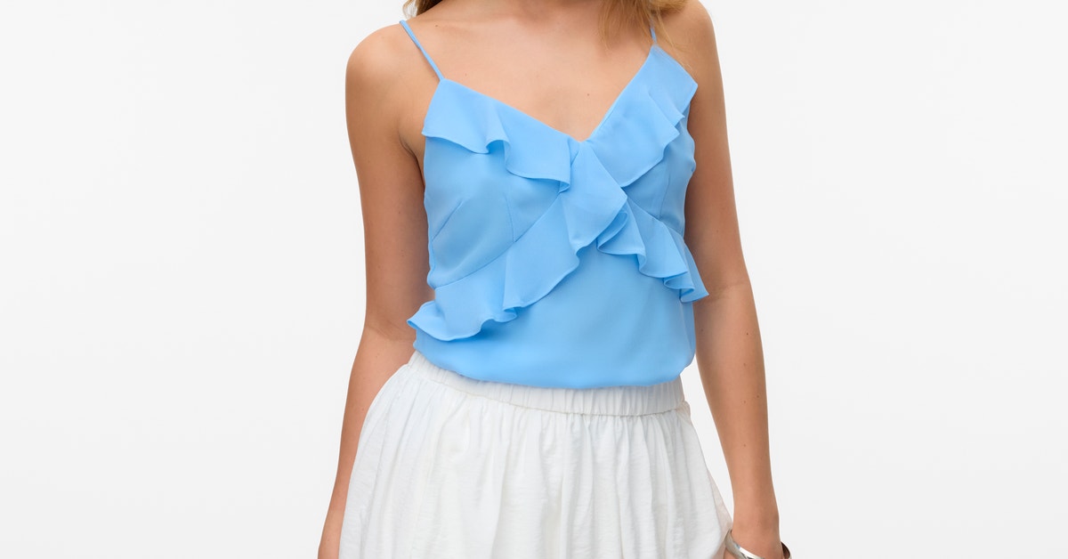 VMAMINA Topp | Lys blå | Vero Moda®