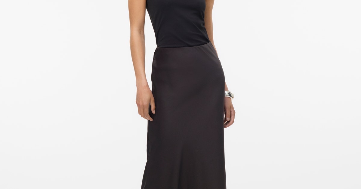 VMMERLE Cintura média Saia Longa | Dark Brown | Vero Moda®