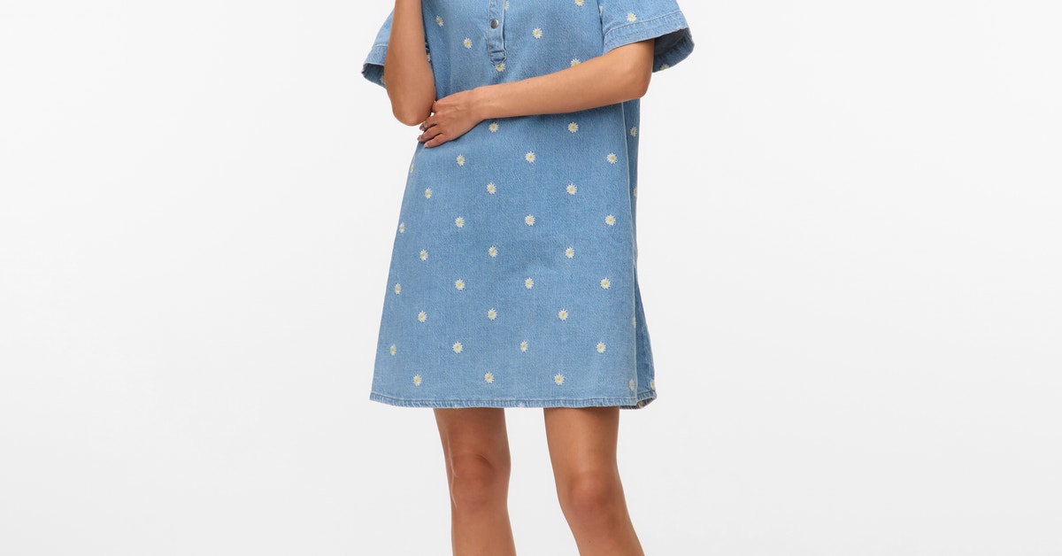 VMOCINA Short dress | Light Blue | Vero Moda®