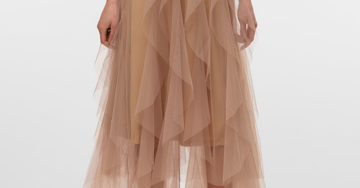 VMEVE Cintura alta Saia Longa | Medium Brown | Vero Moda®