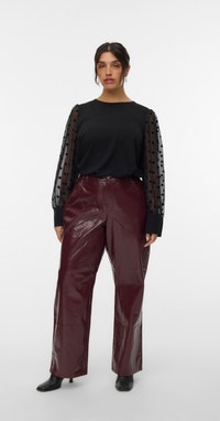 VMCTESSA High rise Wide leg fit Jeans | Donkerpaars | Vero Moda®