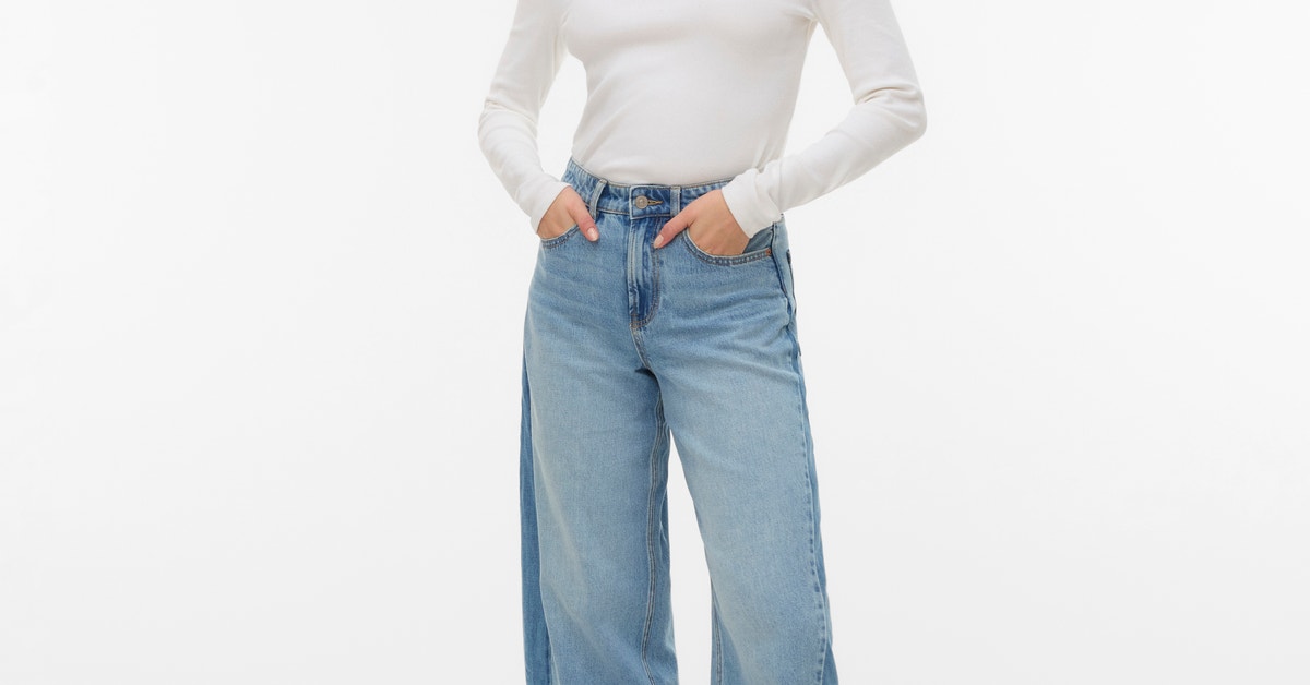 VMZELDA Hohe Taille Barrel Fit Jeans | Mittelblau | Vero Moda®