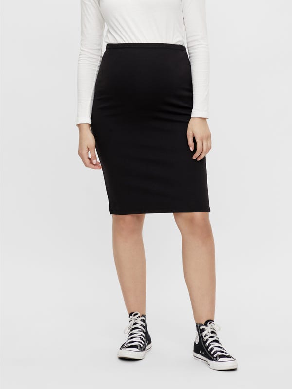 High waist Lange rok | Black | MAMA.LICIOUS®