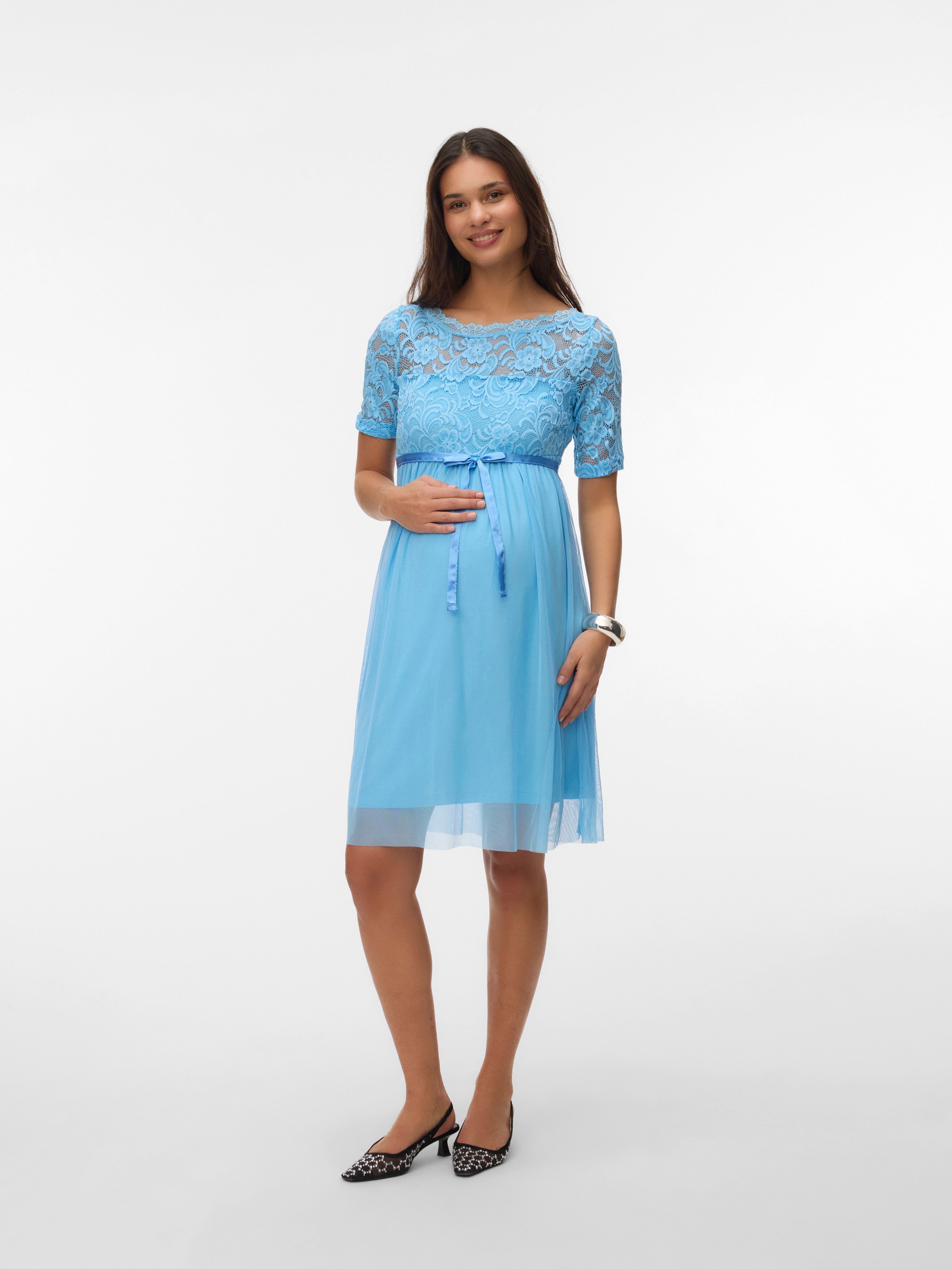 Umstands-Kleid | Mittelblau | MAMA.LICIOUS®